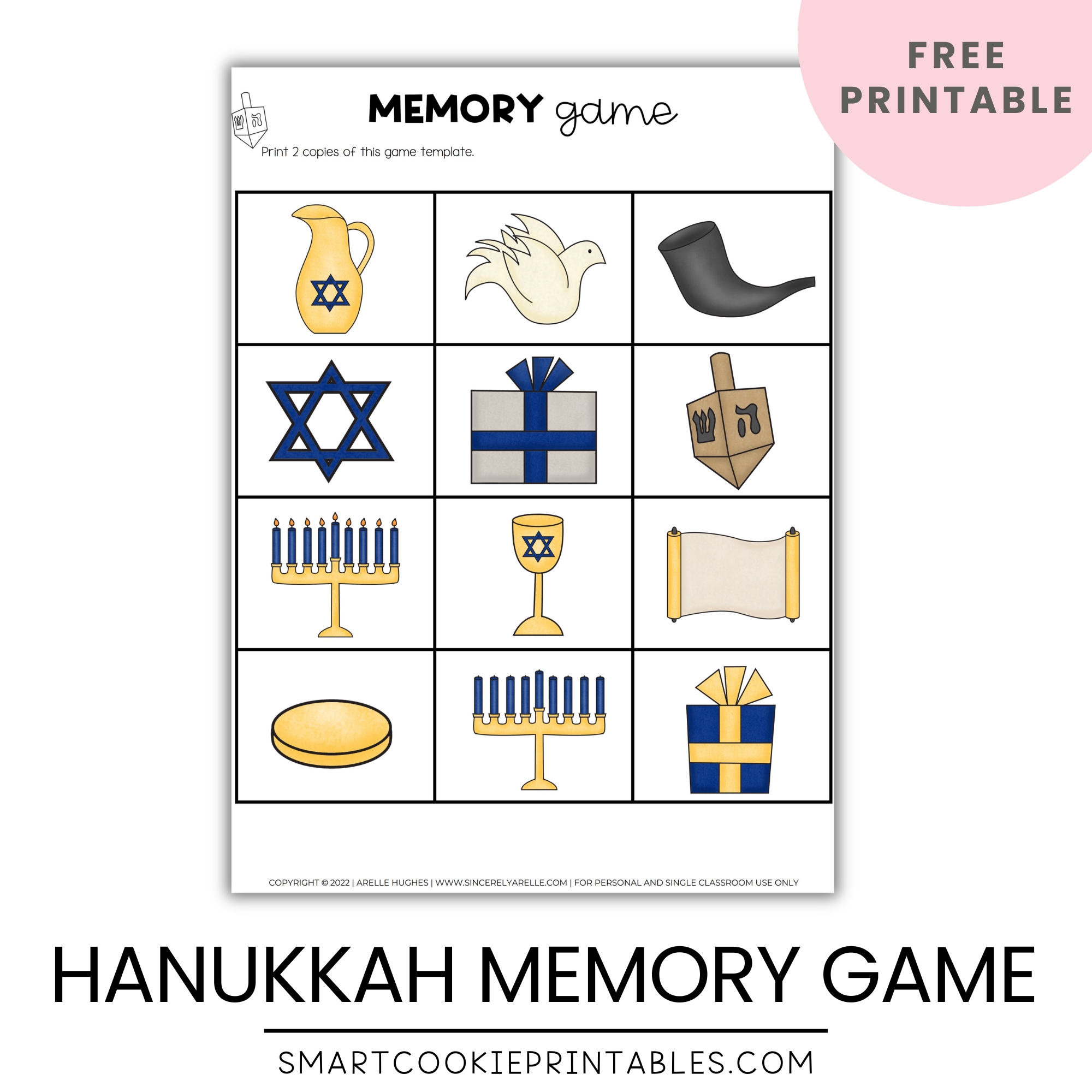 Hanukkah Archives - Smart Cookie Printables