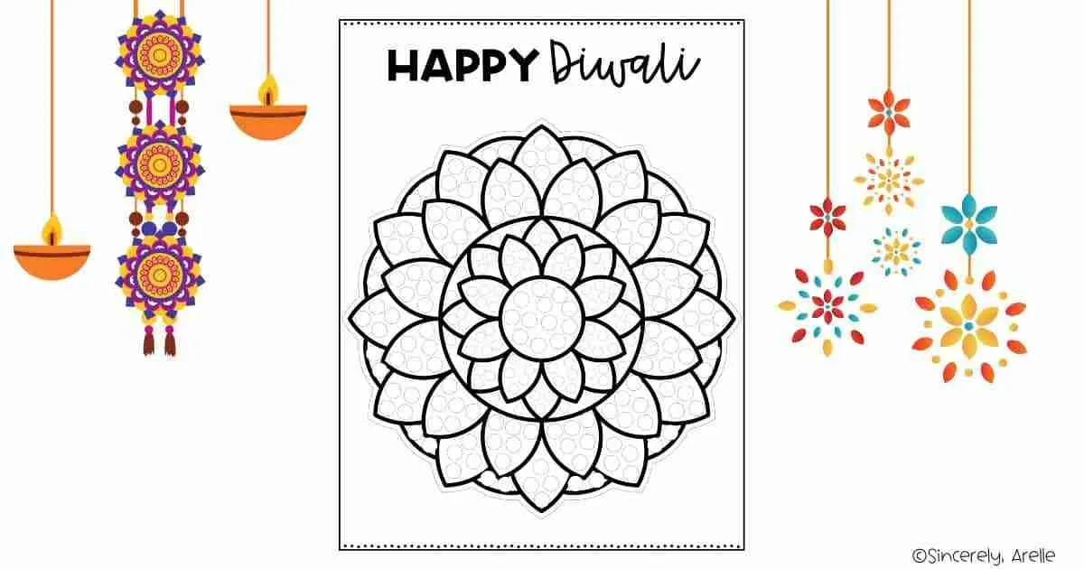 Free Diwali Rangoli Q-Tip Painting Printable Craft - Smart Cookie ...