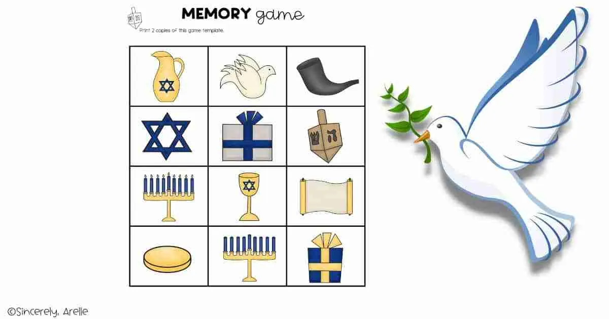 Free Hanukkah Memory Matching Game For Kids - Smart Cookie Printables