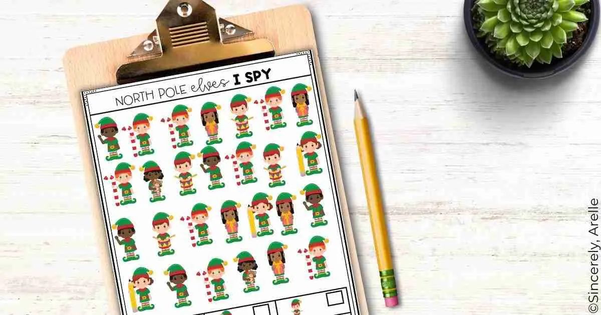 3 Free North Pole Elves I Spy Christmas Printables - Smart Cookie ...