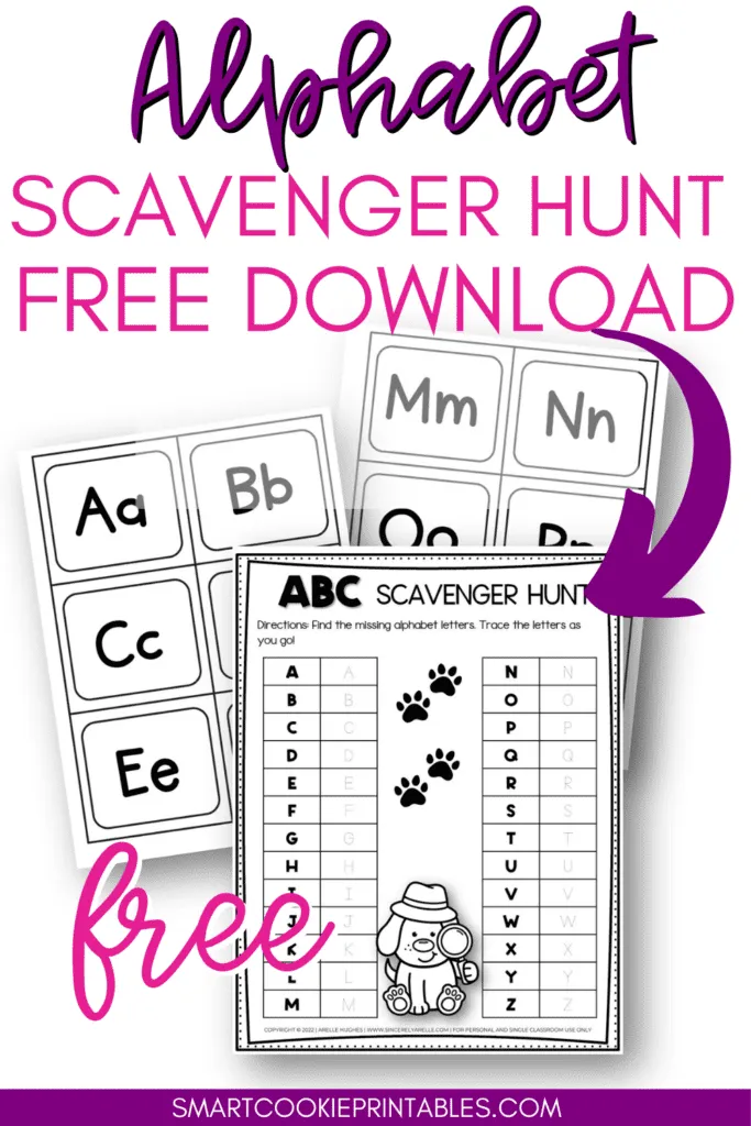 Alphabet Scavenger Hunt: Free Letter Recognition Activity for ...