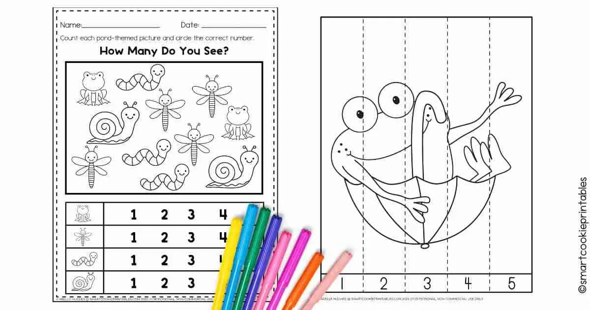 5 Free Preschool Frog Printables - Smart Cookie Printables