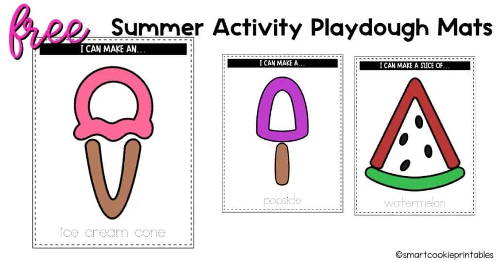 9 Free Printable Summer Activity Playdough Mats - Smart Cookie Printables