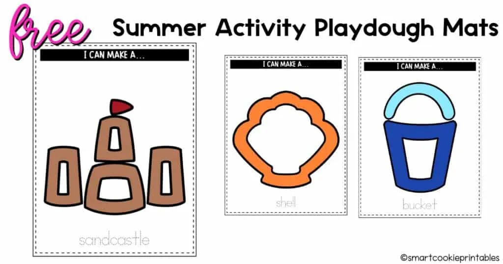 9 Free Printable Summer Activity Playdough Mats - Smart Cookie Printables