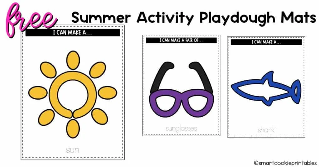 9 Free Printable Summer Activity Playdough Mats - Smart Cookie Printables