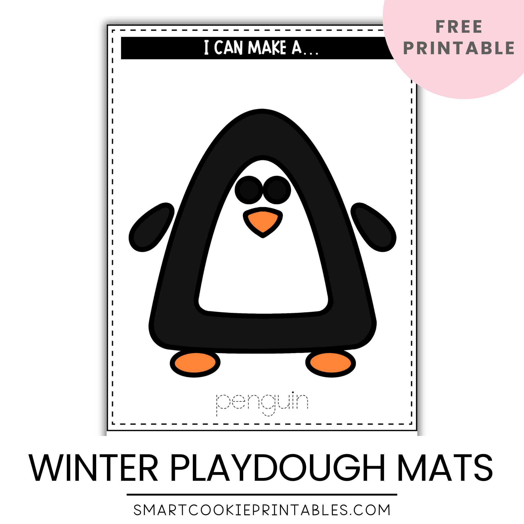 9 Free Printable Winter Activity Playdough Mats - Smart Cookie Printables