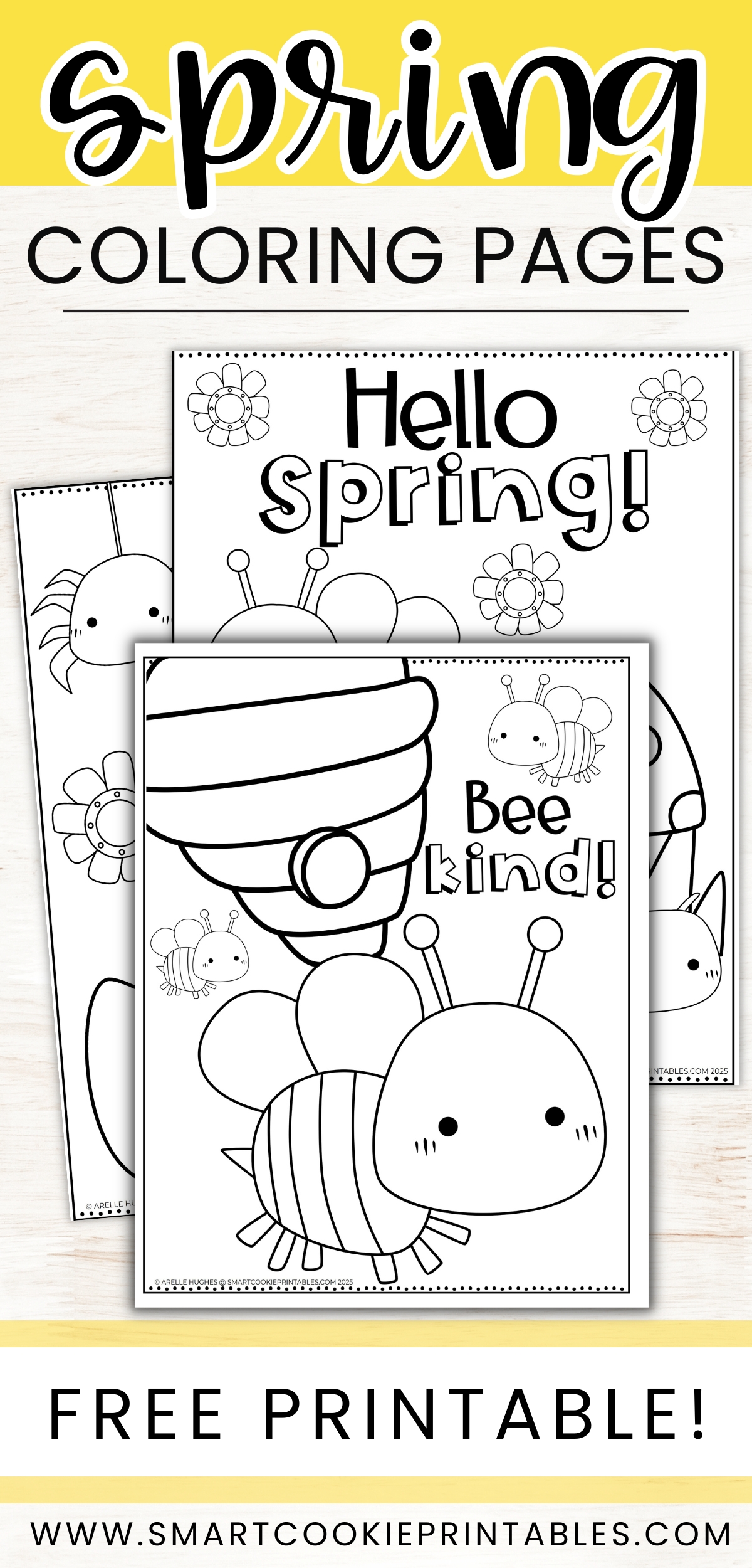 Cute Spring Coloring Pages for Kids (Free Printable) - Smart Cookie ...